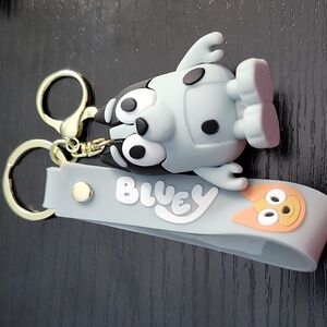 Disney | Accessories | Bluey Keychain With Muffin Character Figure ...